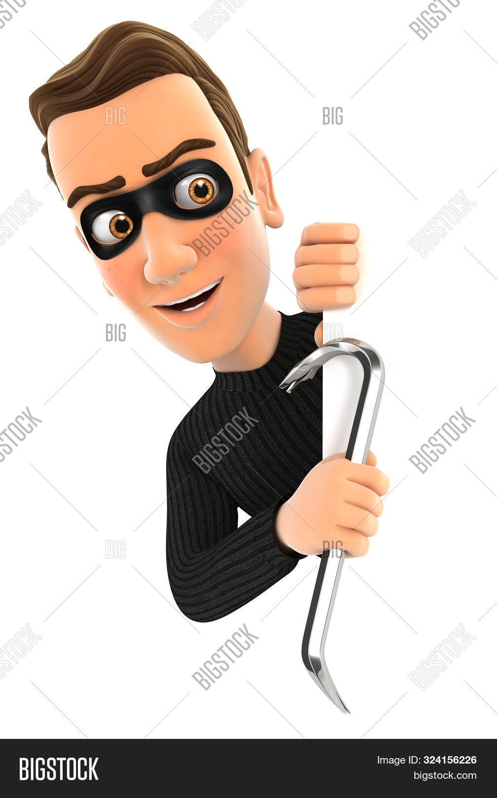 3d Thief Behind Left Image & Photo (Free Trial) | Bigstock