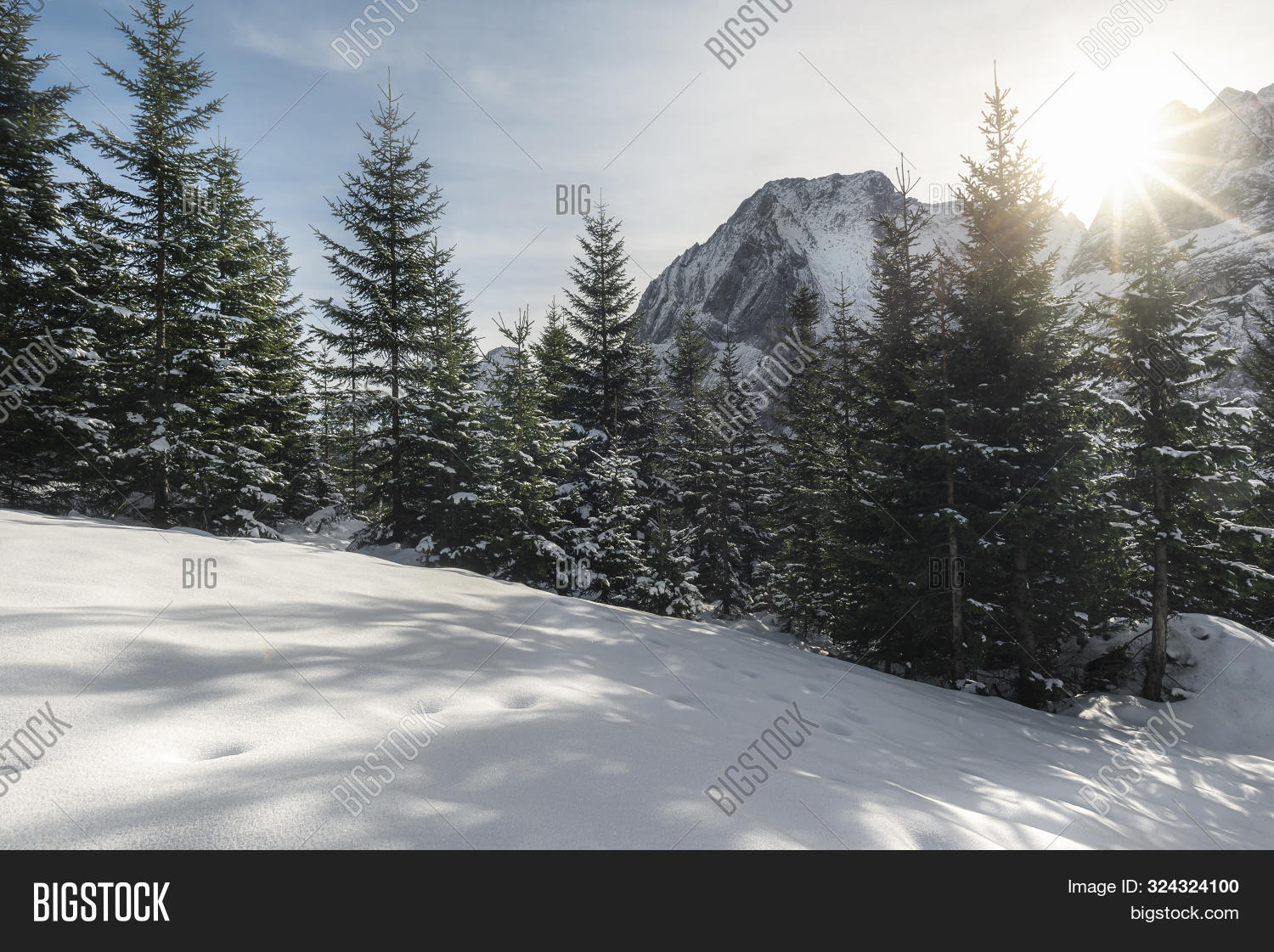 Sunshine Over Snowy Image & Photo (Free Trial) | Bigstock