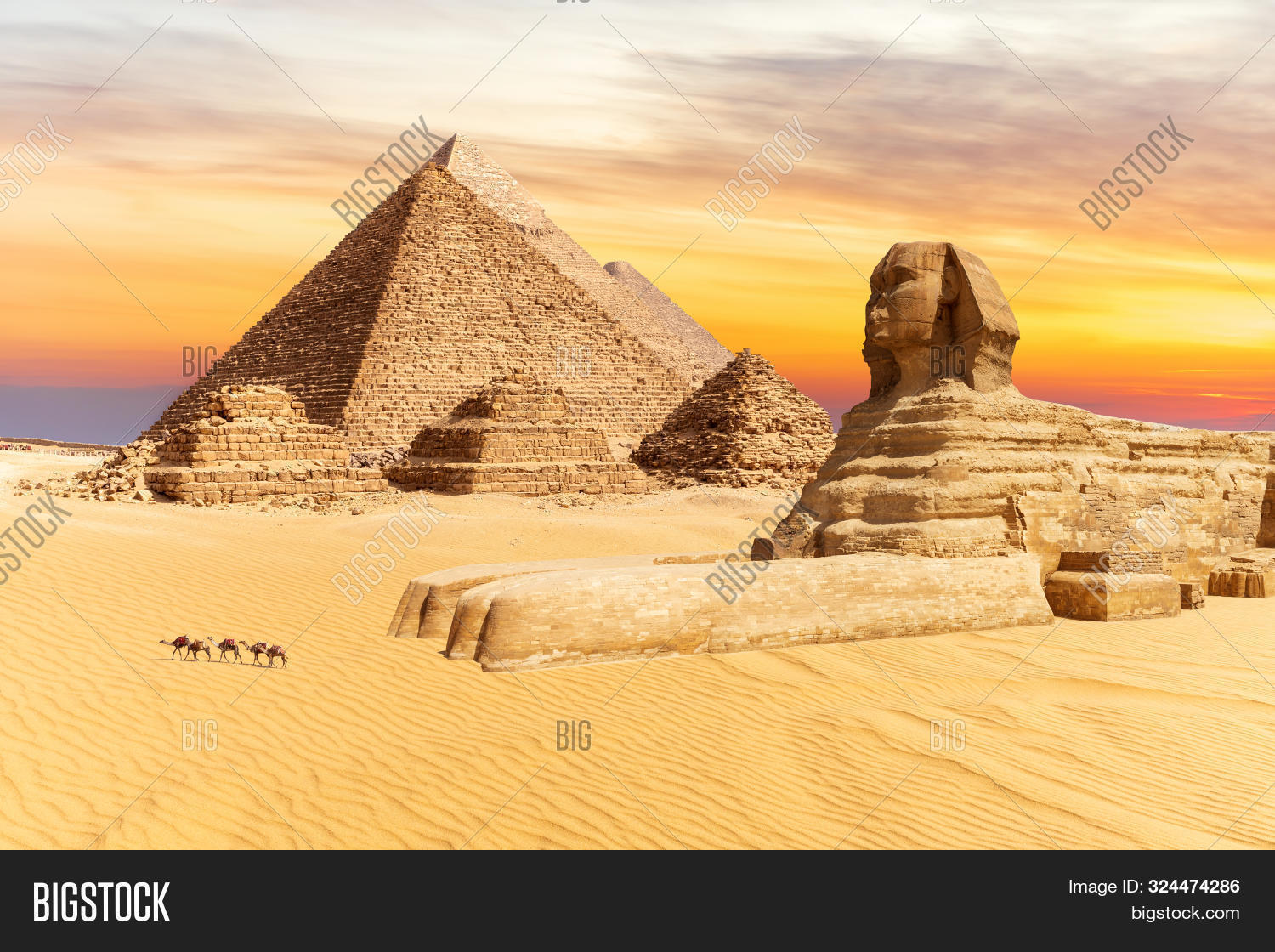Sphinx Pyramids Giza, Image & Photo (Free Trial) | Bigstock