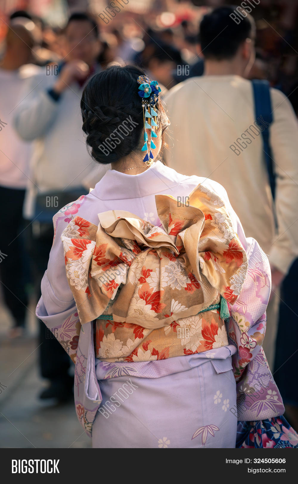 Traditional Japanese Kimonos Back View