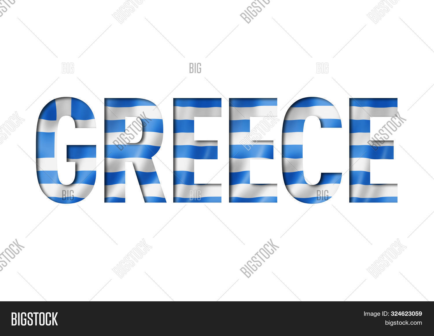 Greek Flag Text Font. Image & Photo (Free Trial) | Bigstock