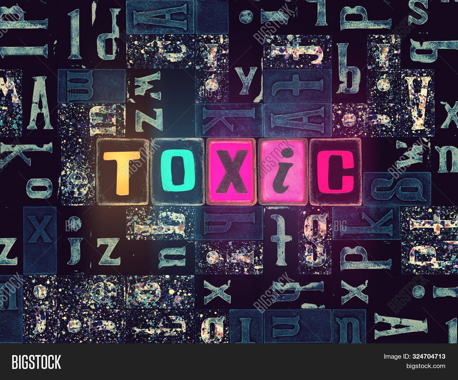 Word Toxic Neon Image & Photo (Free Trial) | Bigstock