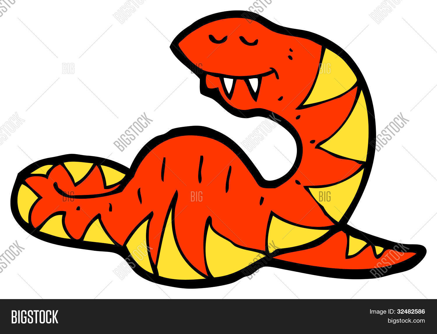 Cartoon Snake Swollen Image & Photo (Free Trial) | Bigstock