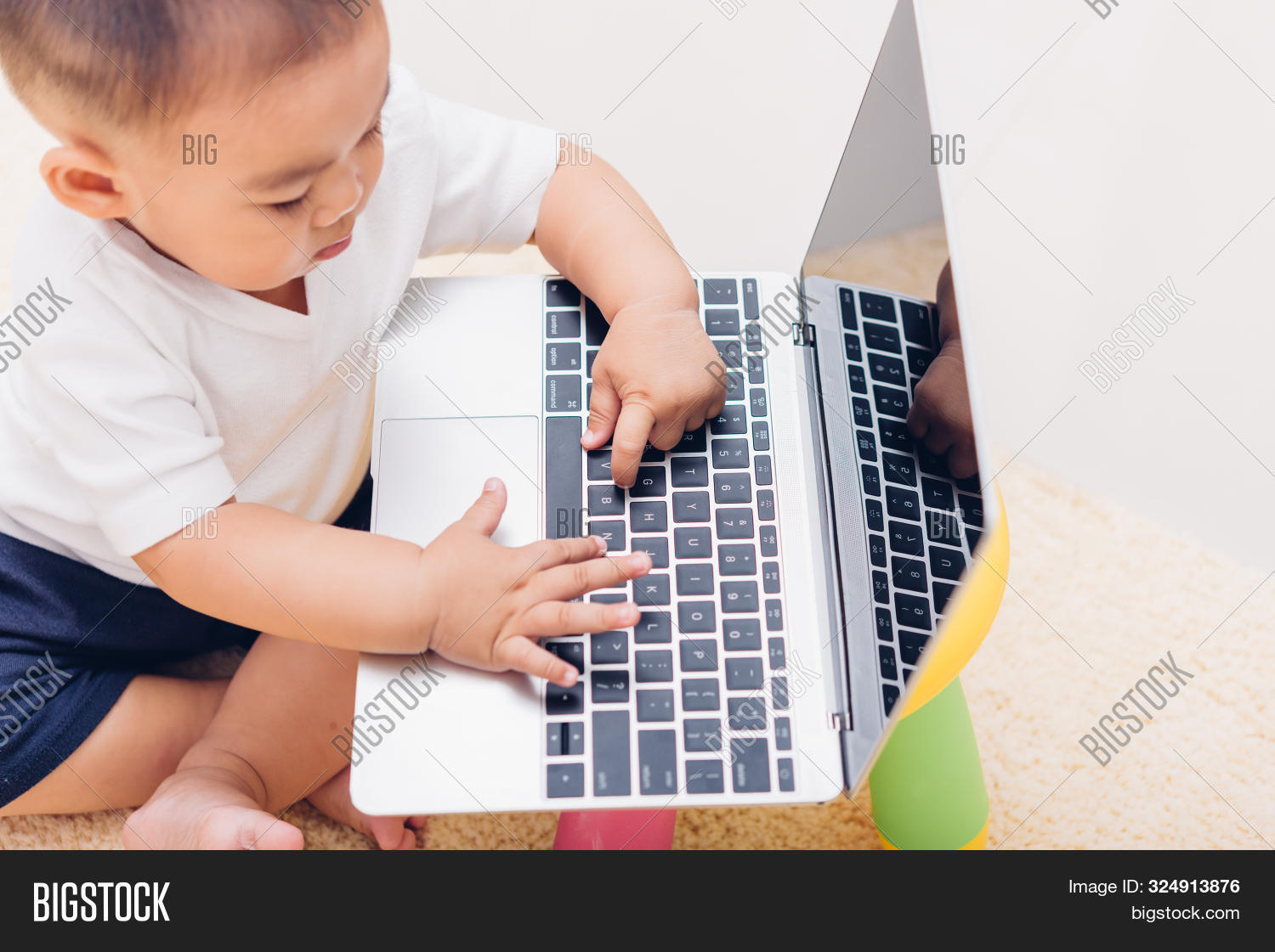 Child Baby Boy Working Image & Photo (Free Trial) | Bigstock