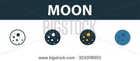 Moon Icon Set. Four Vector & Photo (Free Trial) | Bigstock