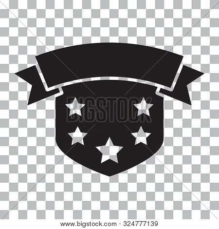 Shield Icon Ribbon Vector & Photo (Free Trial) | Bigstock