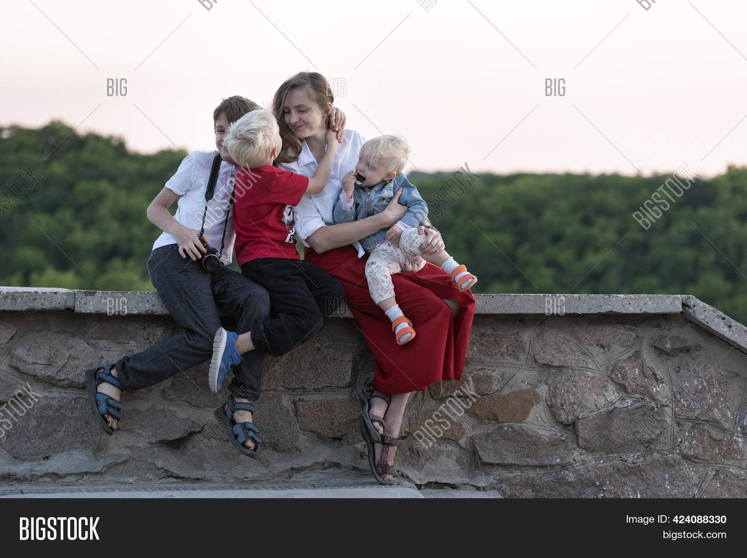 Mother Many Children Image & Photo (Free Trial) | Bigstock