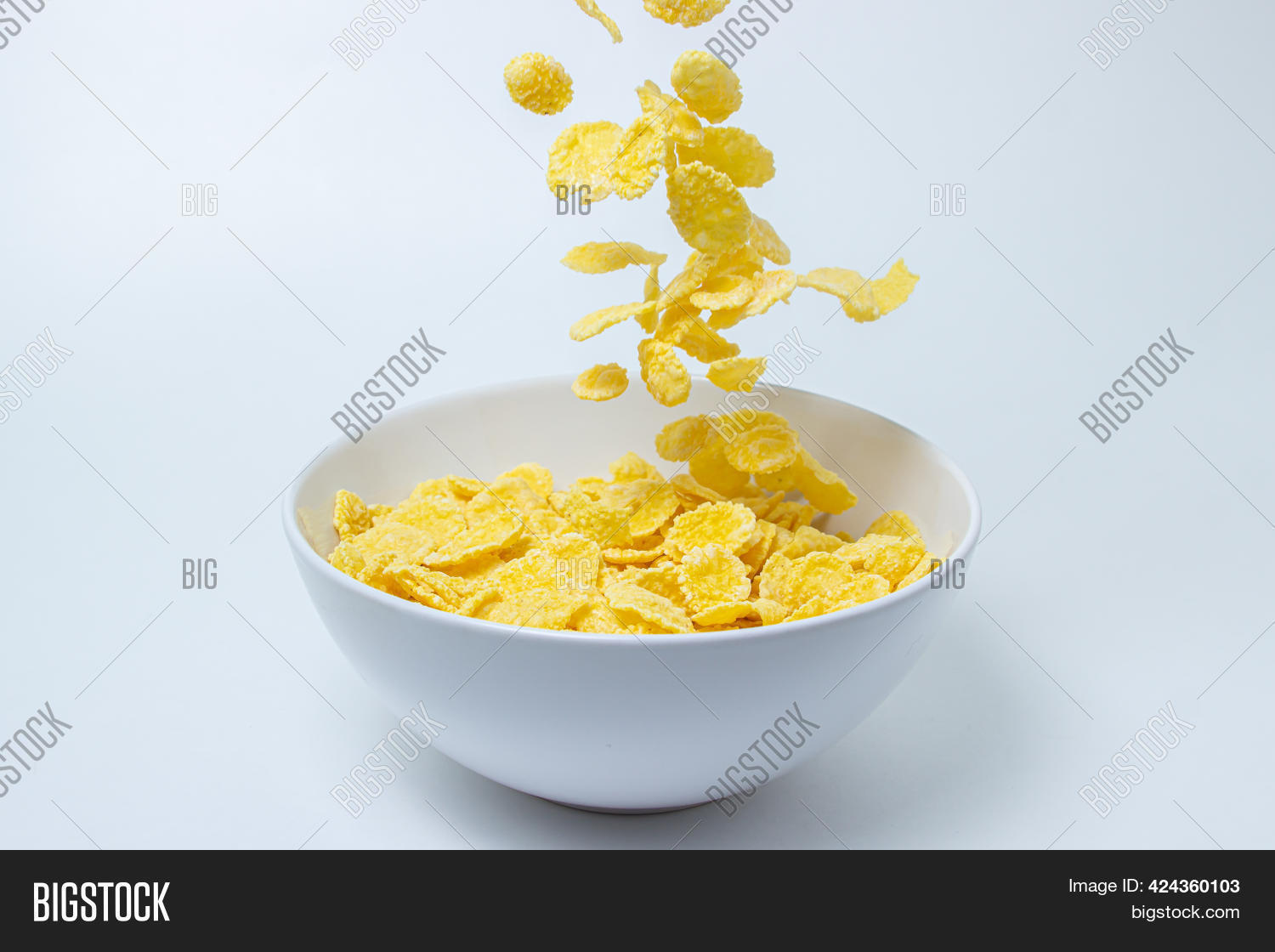 Cornflakes Fall Into Image & Photo (Free Trial) | Bigstock