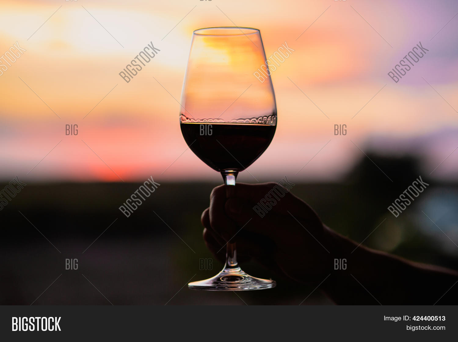Sunset Glass Wine. Image & Photo (Free Trial) | Bigstock