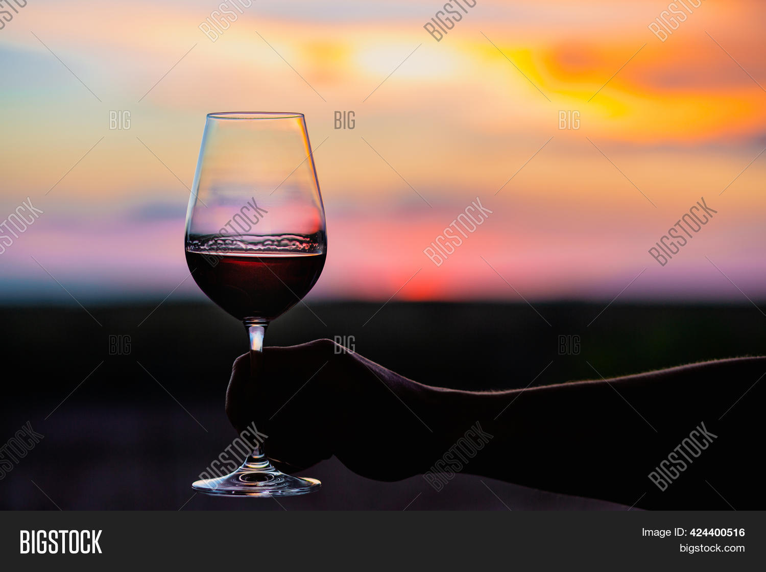 Sunset Glass Wine. Image & Photo (Free Trial) | Bigstock