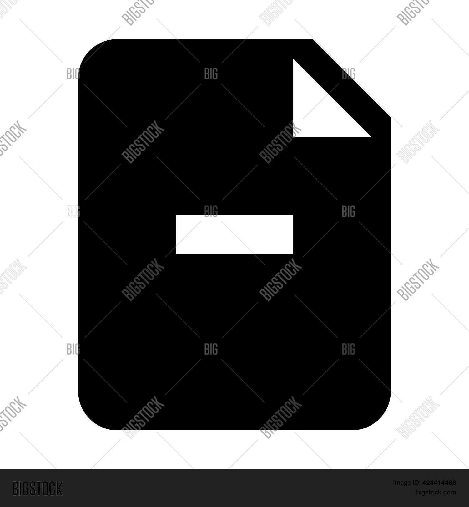Remove Document Icon Vector & Photo (Free Trial) | Bigstock