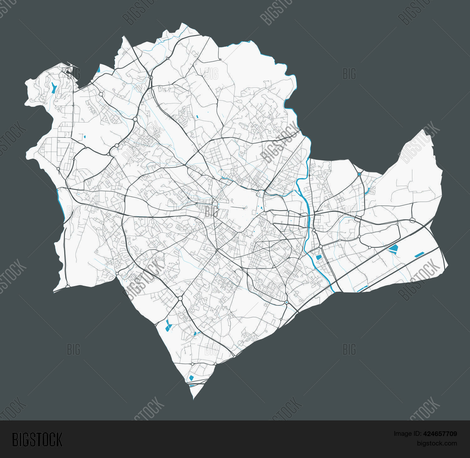 Montpellier Map. Vector & Photo (Free Trial) | Bigstock