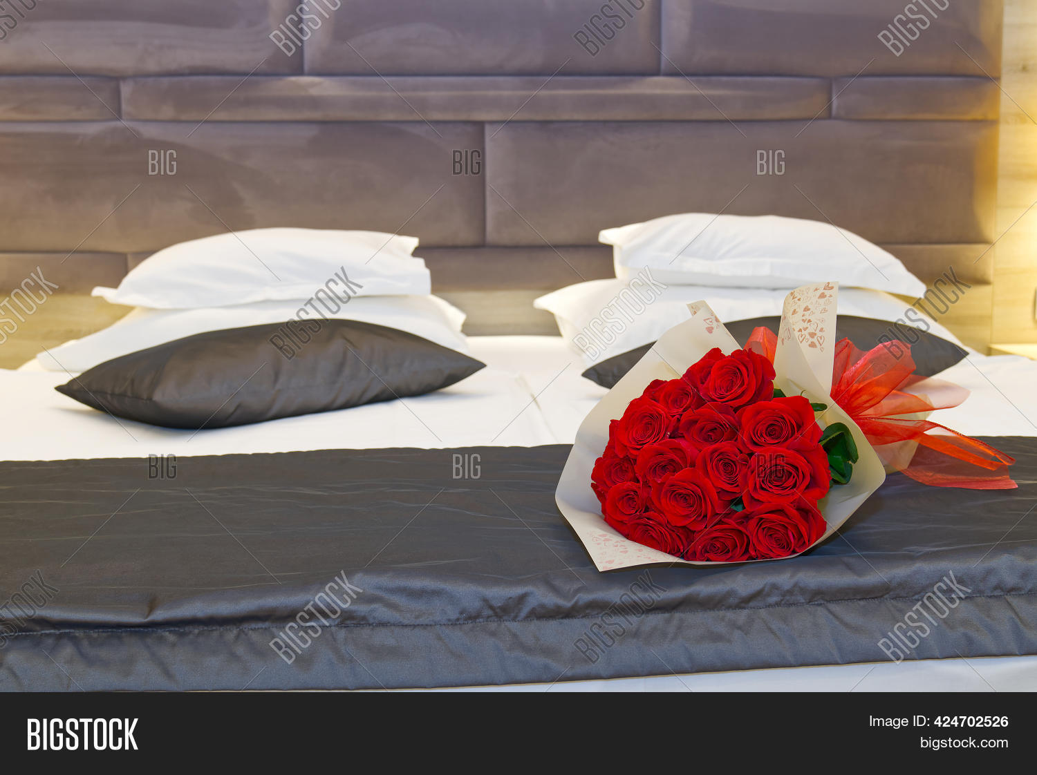 Bouquet Red Roses On Image & Photo (Free Trial) | Bigstock