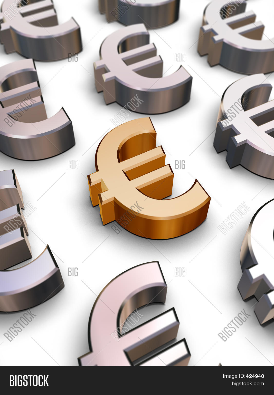 3d Euro Symbols Image & Photo (Free Trial) | Bigstock