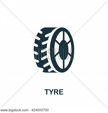 Tyre Flat Icon. Vector & Photo (Free Trial) | Bigstock