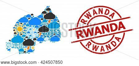Weather Mosaic Map Vector & Photo (Free Trial) | Bigstock