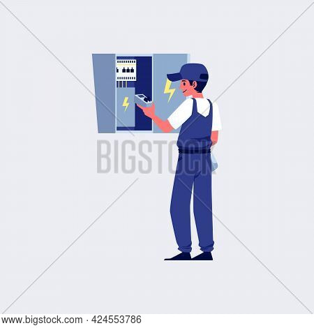 Electric Worker Vector & Photo (Free Trial) | Bigstock