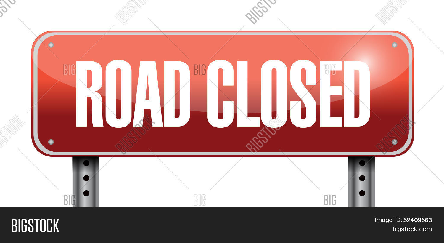 Road Closed Road Sign Image & Photo (Free Trial) | Bigstock
