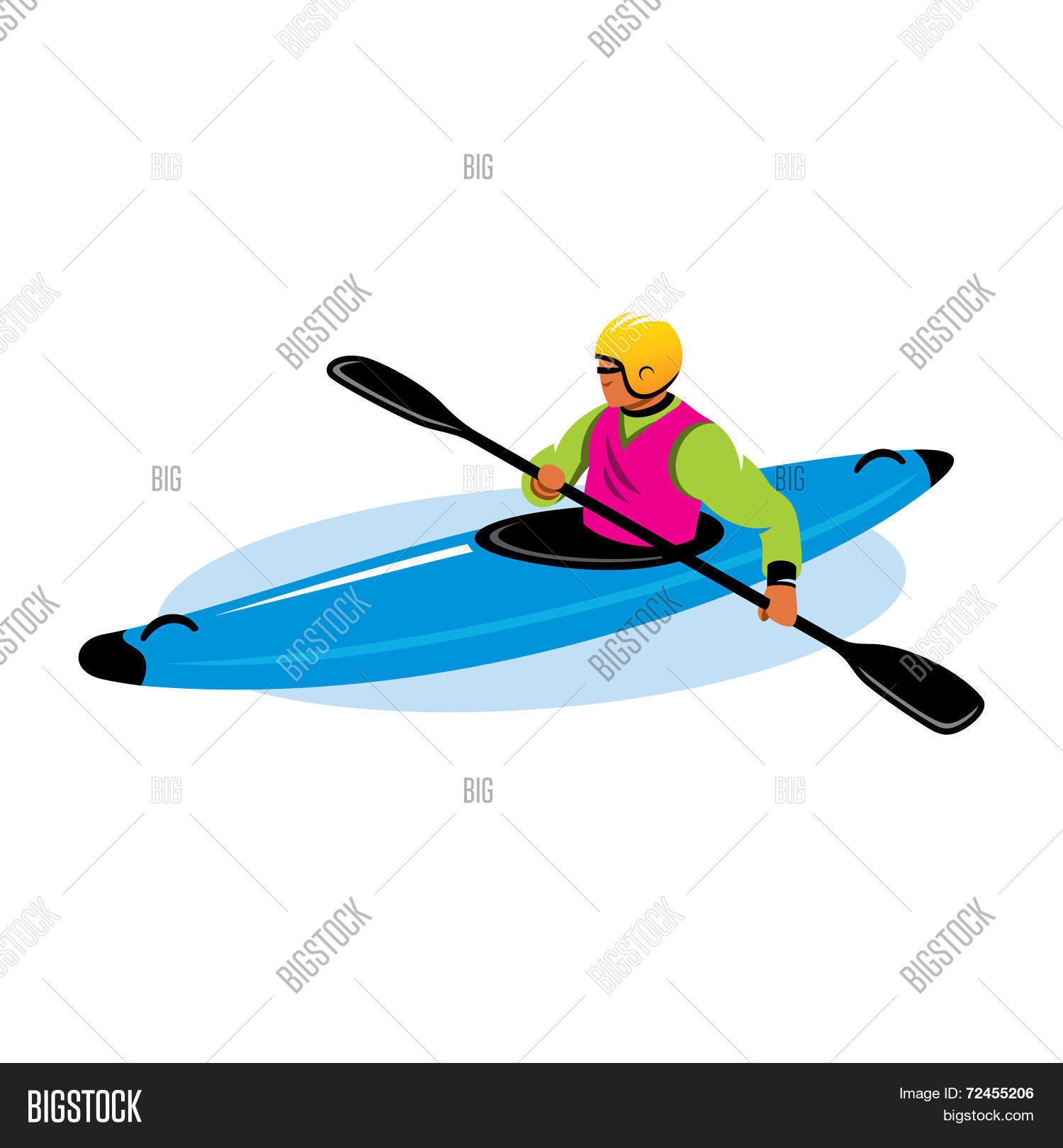 Man Canoe Vector Sign Vector & Photo (Free Trial) | Bigstock