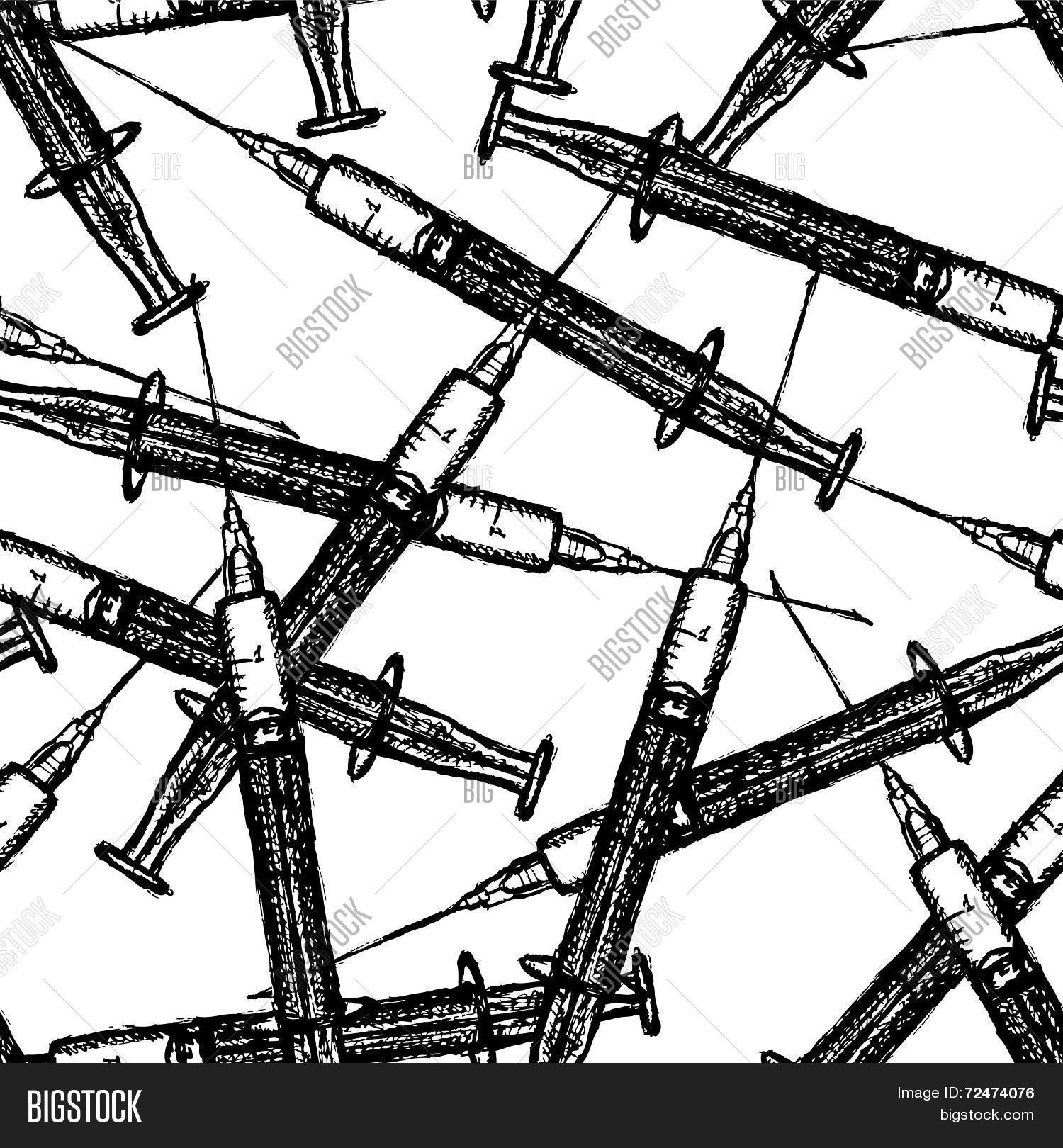 Sketch Syringe Vector & Photo (Free Trial) | Bigstock