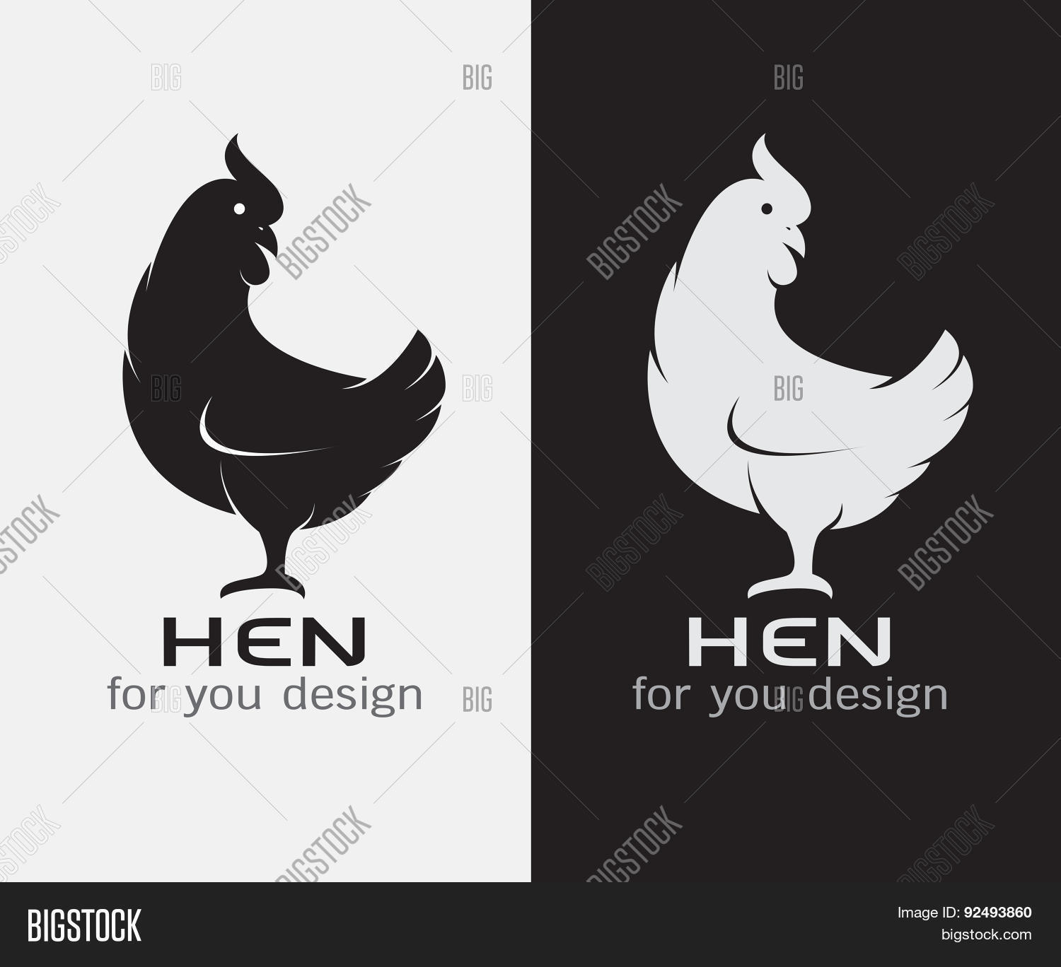 Vector Image Hen On Vector & Photo (Free Trial) | Bigstock