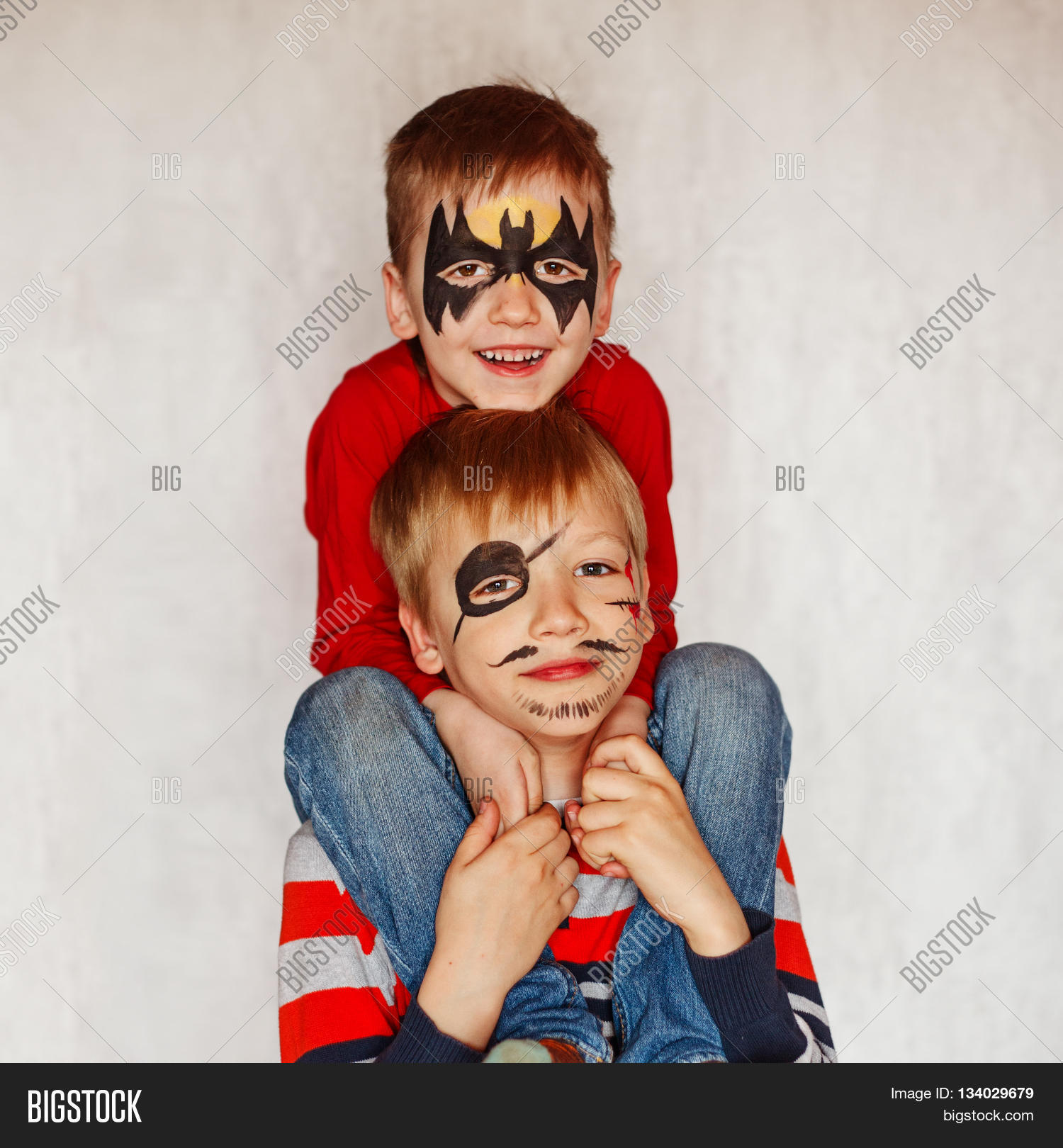 Two Boys Face Art Hero Image & Photo (Free Trial) | Bigstock