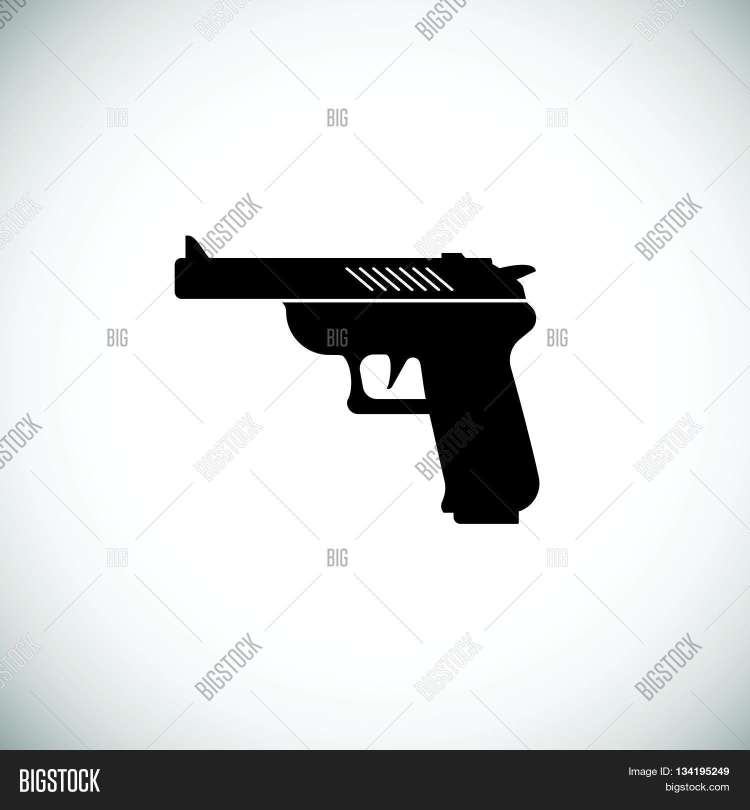 Pistol Gun Icon. Vector & Photo (Free Trial) | Bigstock