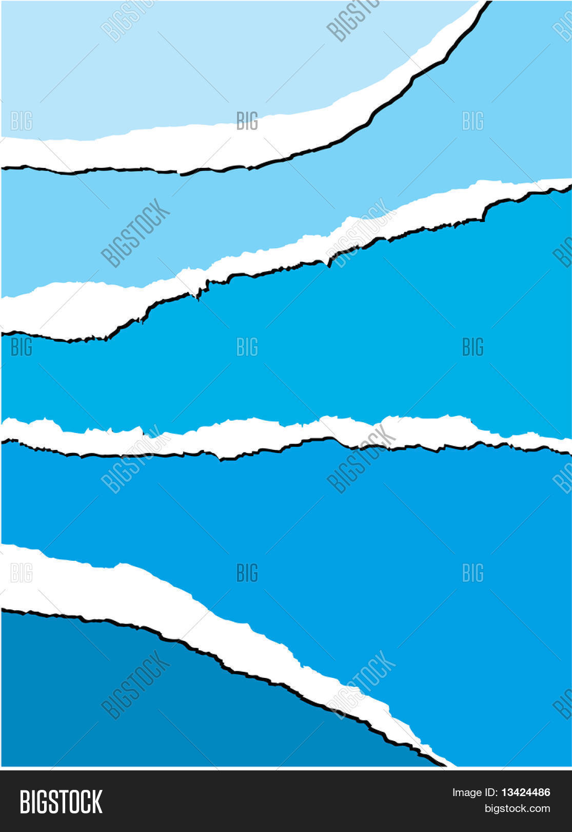 Tear Paper - Blue Vector & Photo (Free Trial) | Bigstock