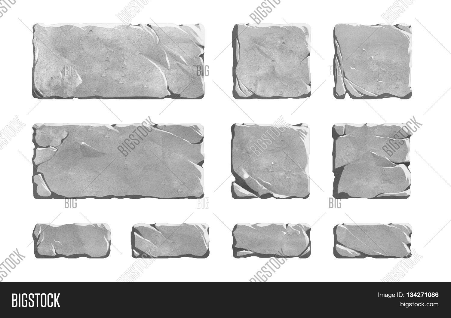 Set Realistic Stone Image & Photo (Free Trial) | Bigstock