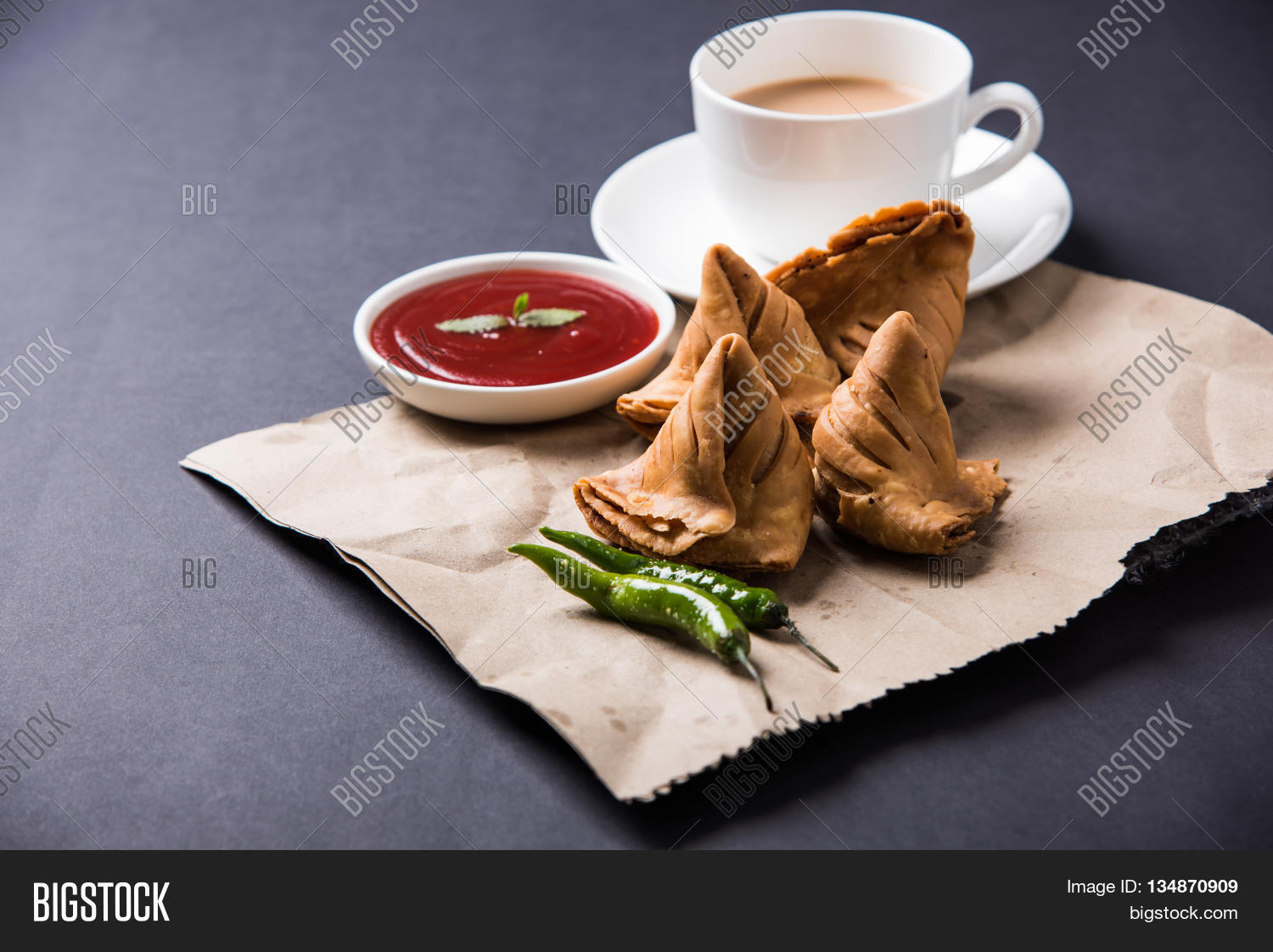 Samosa Snack Tomato Image & Photo (Free Trial) | Bigstock