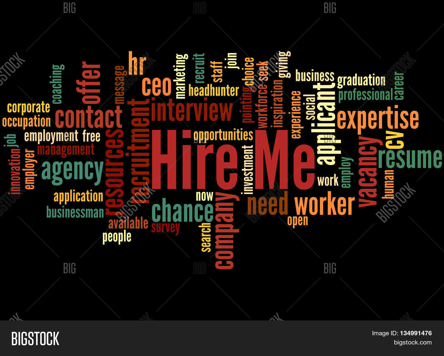 Hire Me, Word Cloud Image & Photo (Free Trial) | Bigstock