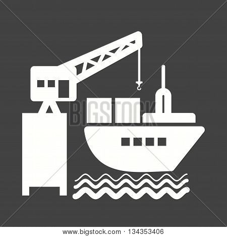 Delivery, port, shipping icon vector image. Can also be used for ...