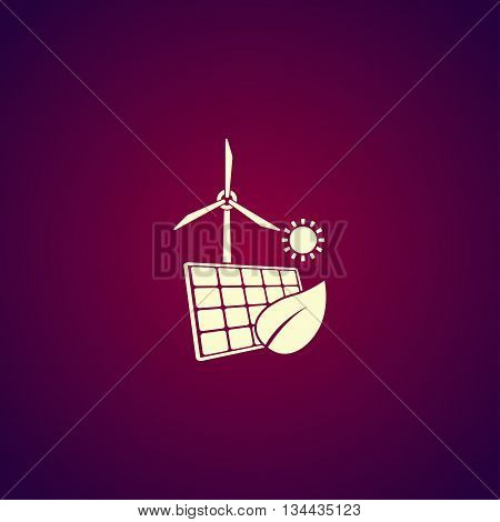 Solar Panel Icon Wind Vector & Photo (Free Trial) | Bigstock