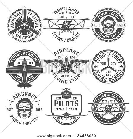 Airplane Emblem Vector & Photo (Free Trial) | Bigstock