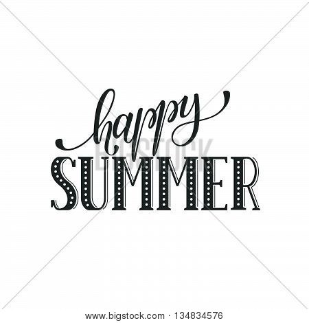 Happy Summer Wording Vector & Photo (Free Trial) | Bigstock