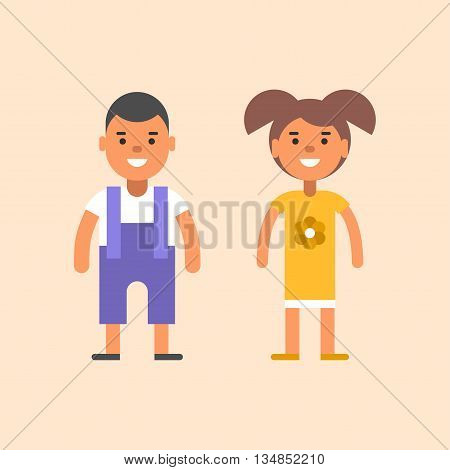 Two Children. Boy Vector & Photo (Free Trial) | Bigstock