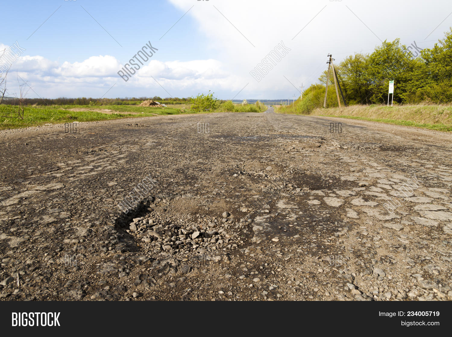 Damaged Rural Road, Image & Photo (Free Trial) | Bigstock