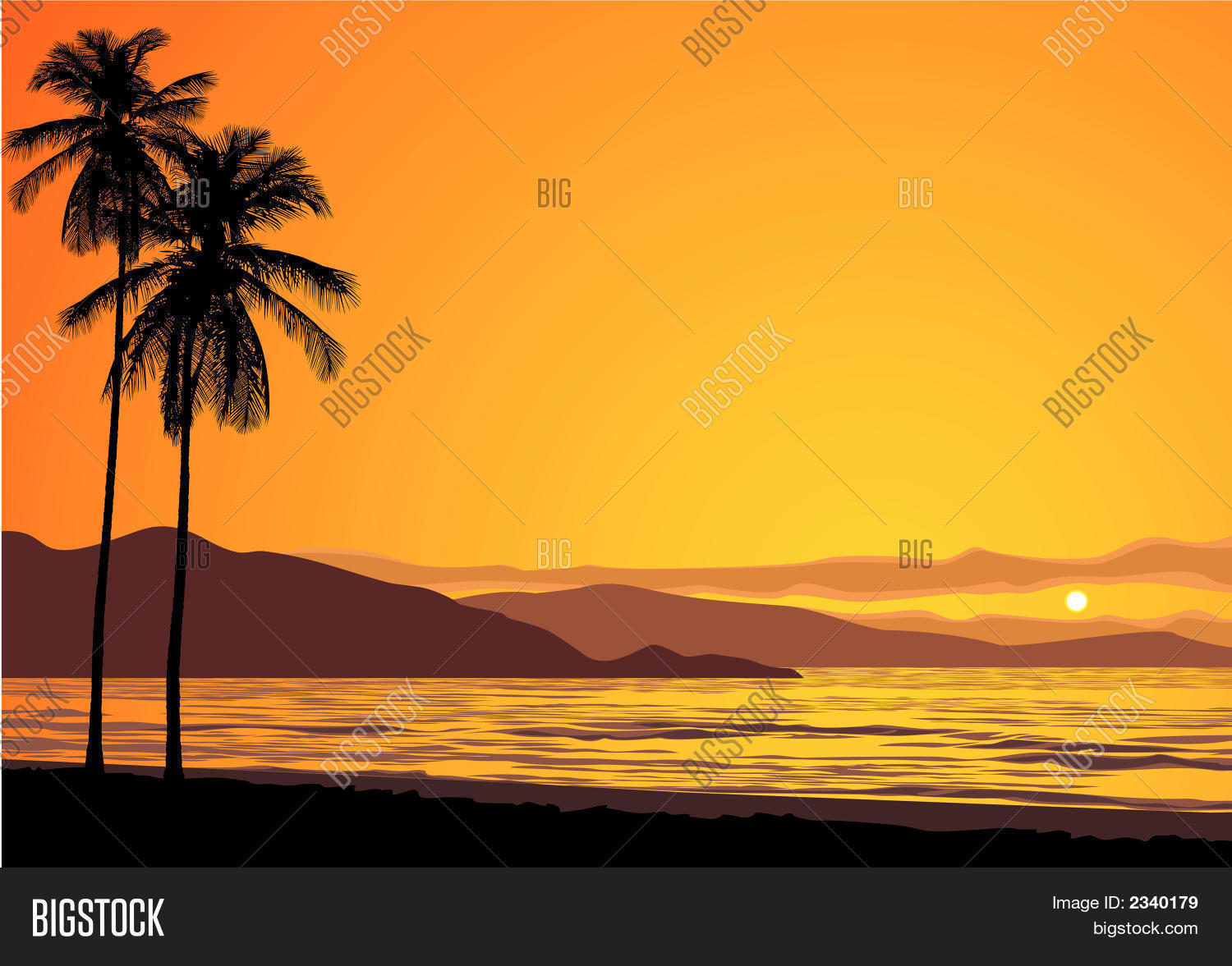 Sunset Vector & Photo (Free Trial) | Bigstock