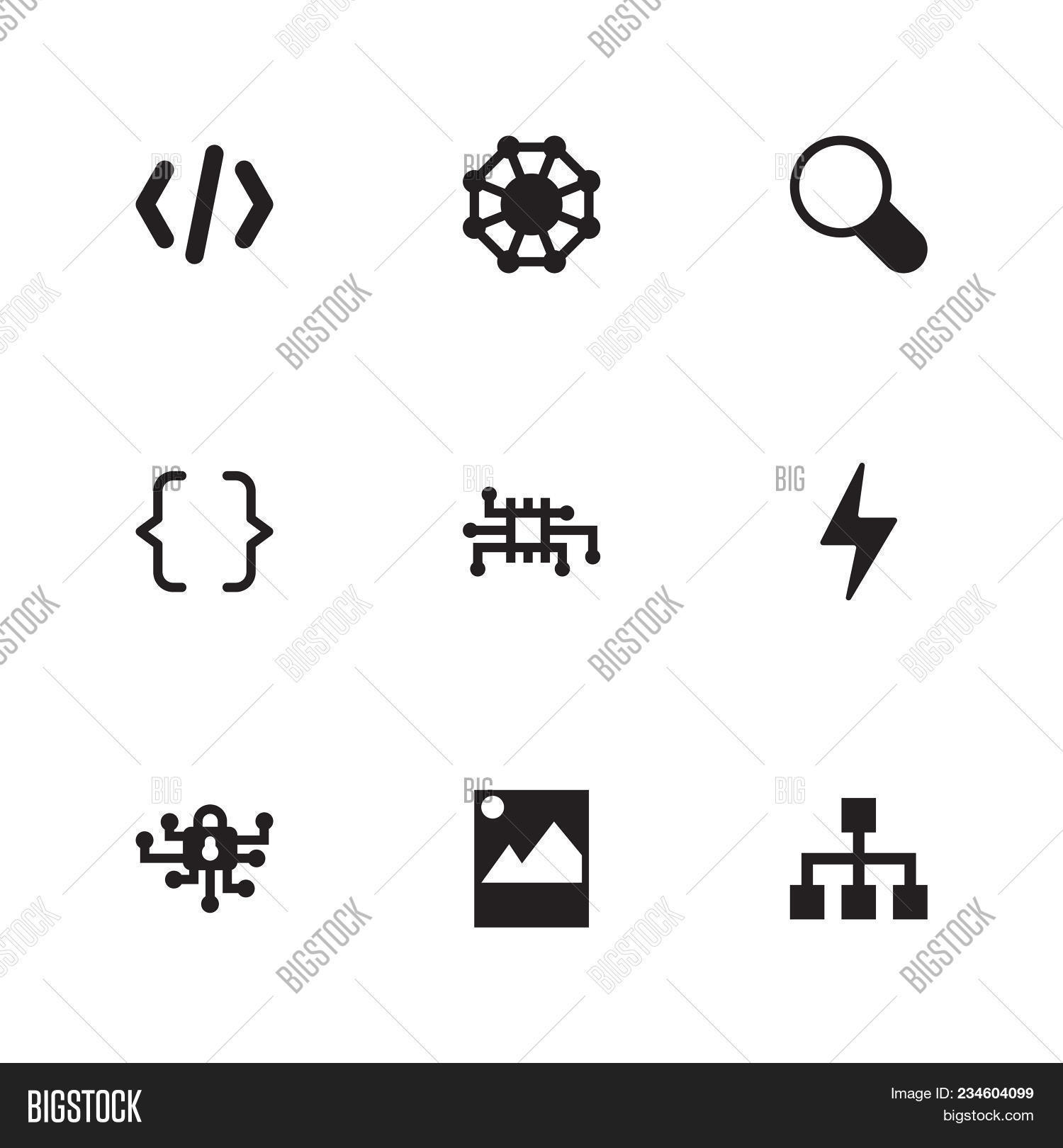 Big Data Icon Set Image & Photo (Free Trial) | Bigstock