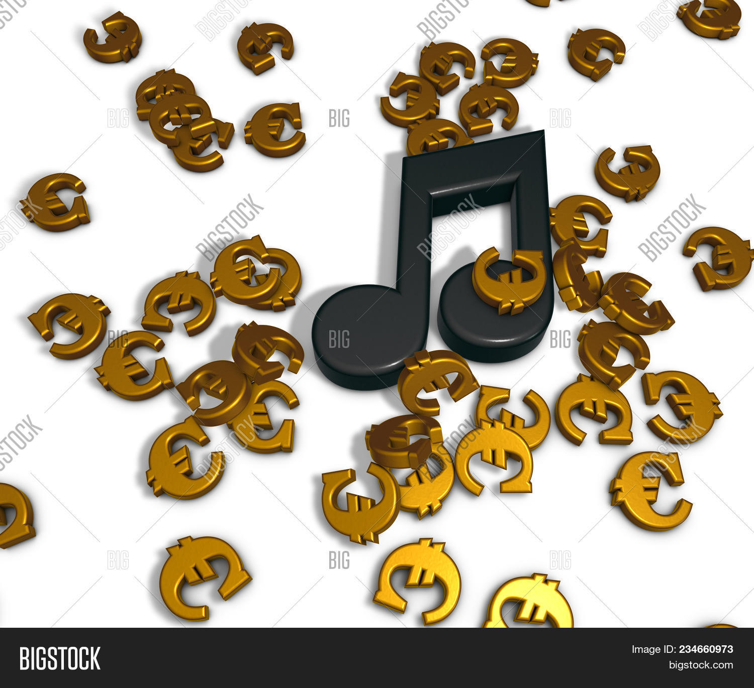 Music Note Euro Image & Photo (Free Trial) | Bigstock