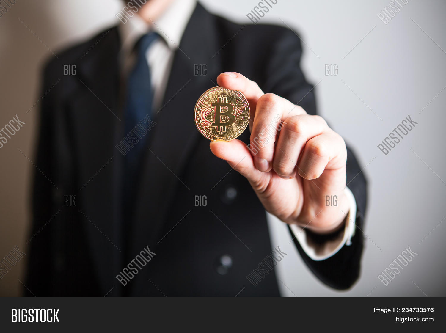 Golden Bitcoin Man Image & Photo (Free Trial) | Bigstock