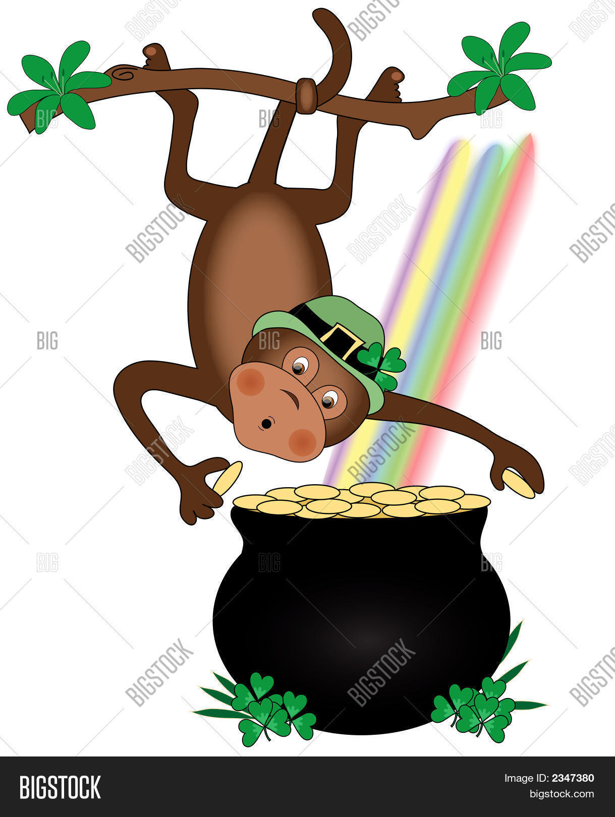 St Patrick Monkey Vector & Photo (Free Trial) | Bigstock