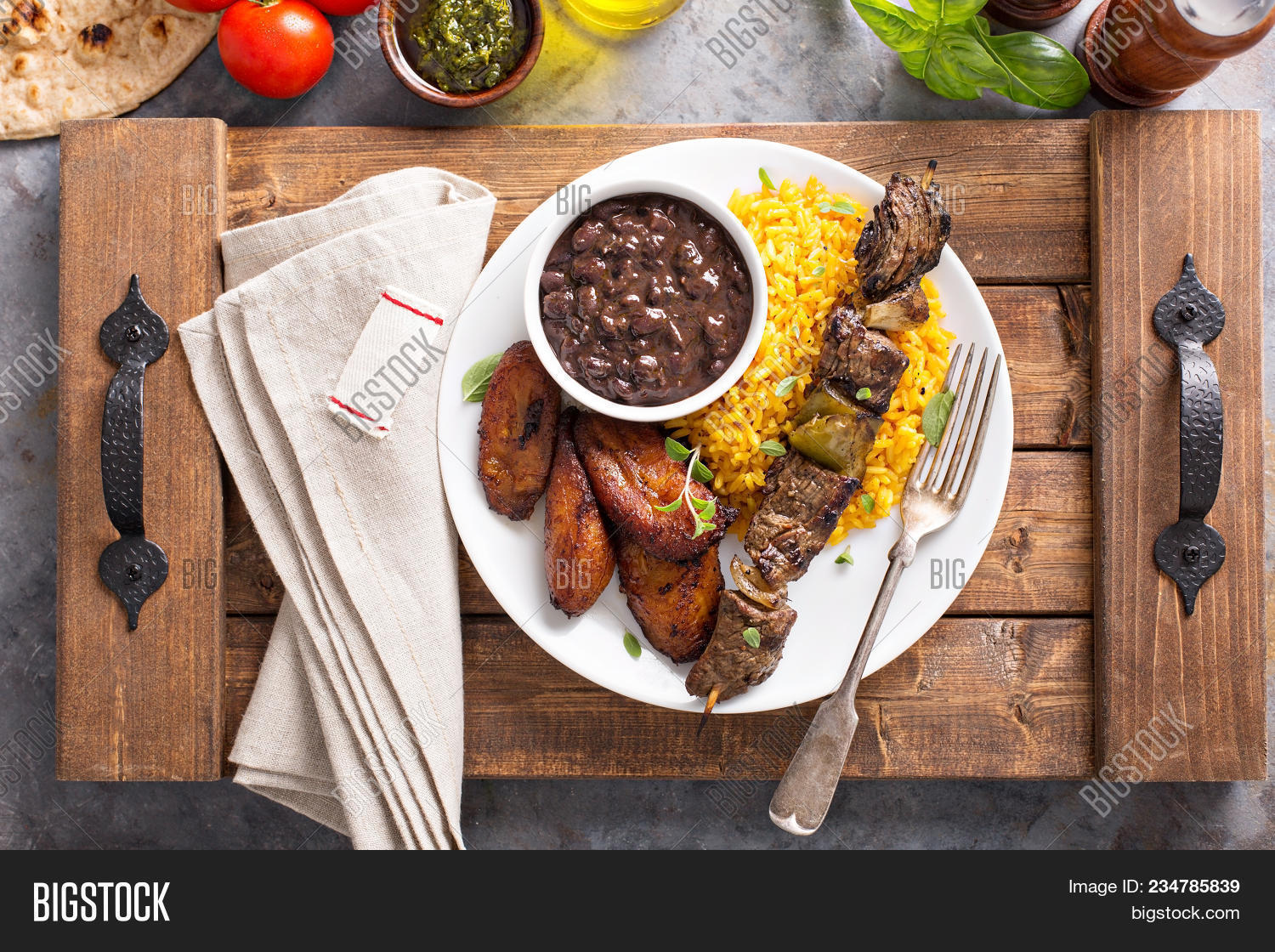 Beef Kebab Rice, Beans Image & Photo (Free Trial) | Bigstock