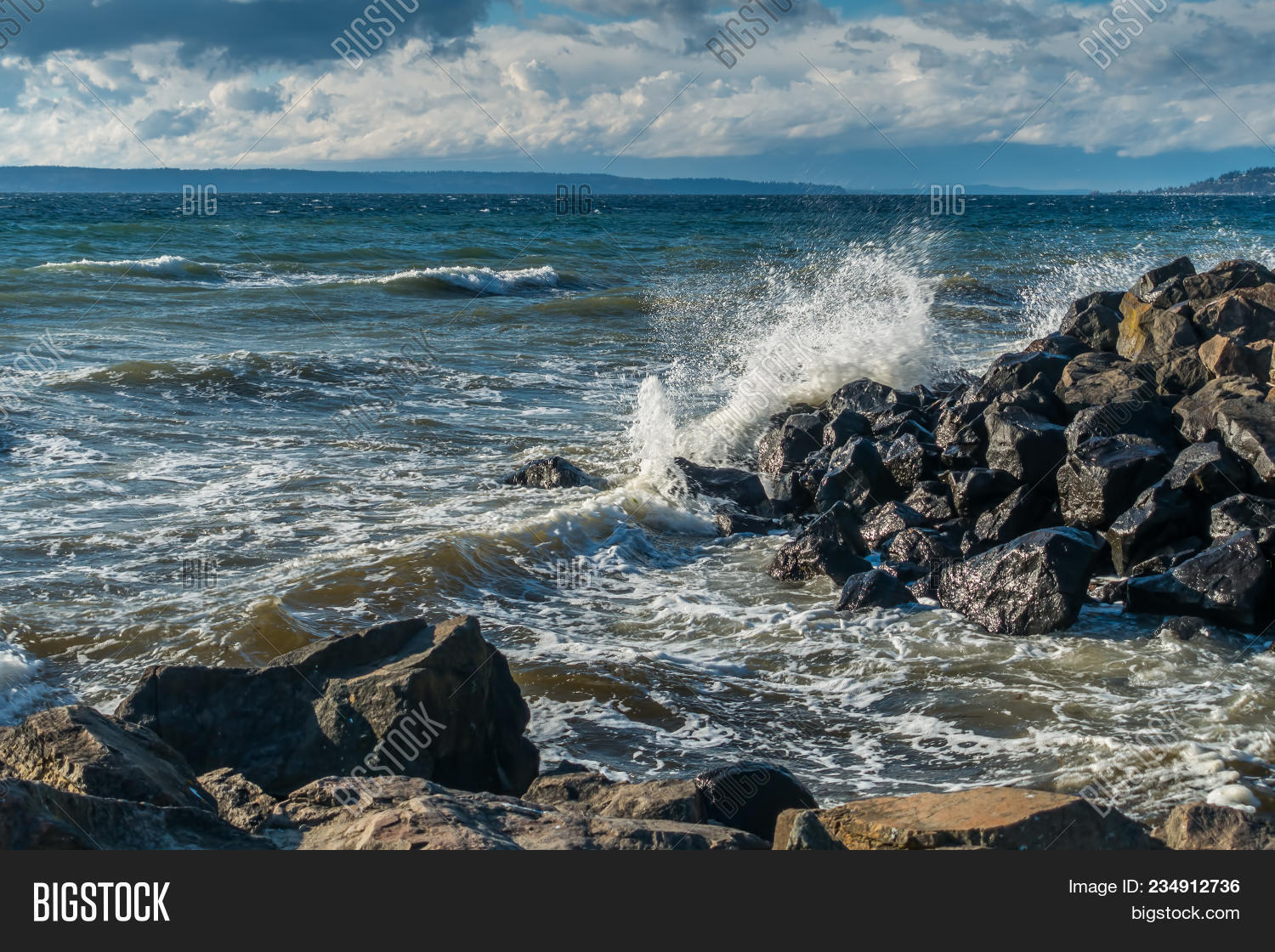 Waves Roll Onto Shore Image & Photo (Free Trial) | Bigstock