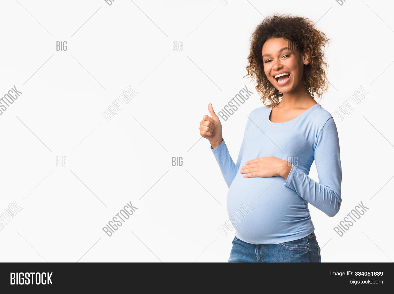 Happy Afro Expectant Image & Photo (Free Trial) | Bigstock