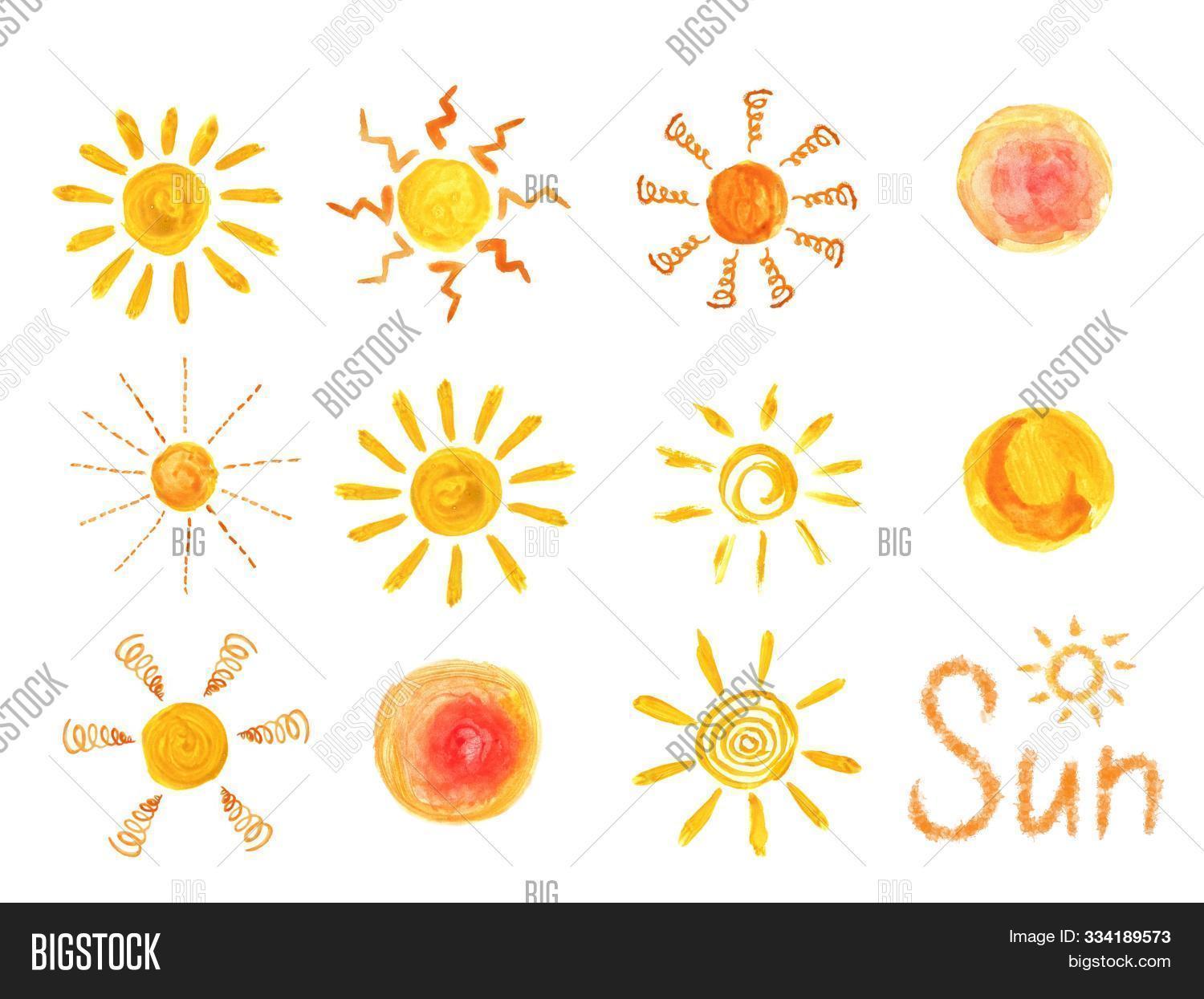 Set 12 Suns Made Image & Photo (Free Trial) | Bigstock