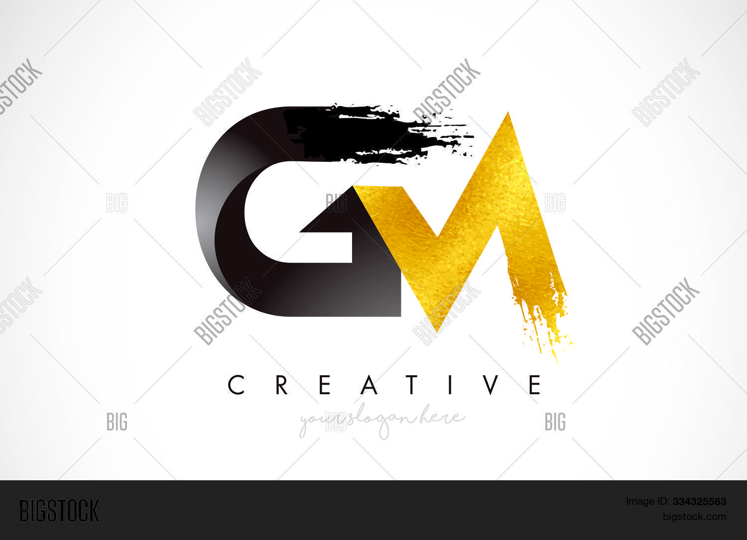 Gm Letter Design Vector & Photo (Free Trial) | Bigstock
