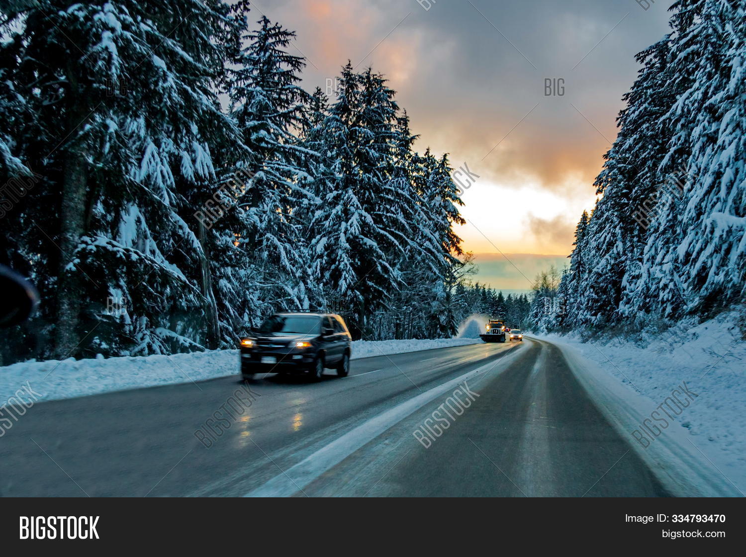 Icy Winter Road Ski Image & Photo (Free Trial) | Bigstock