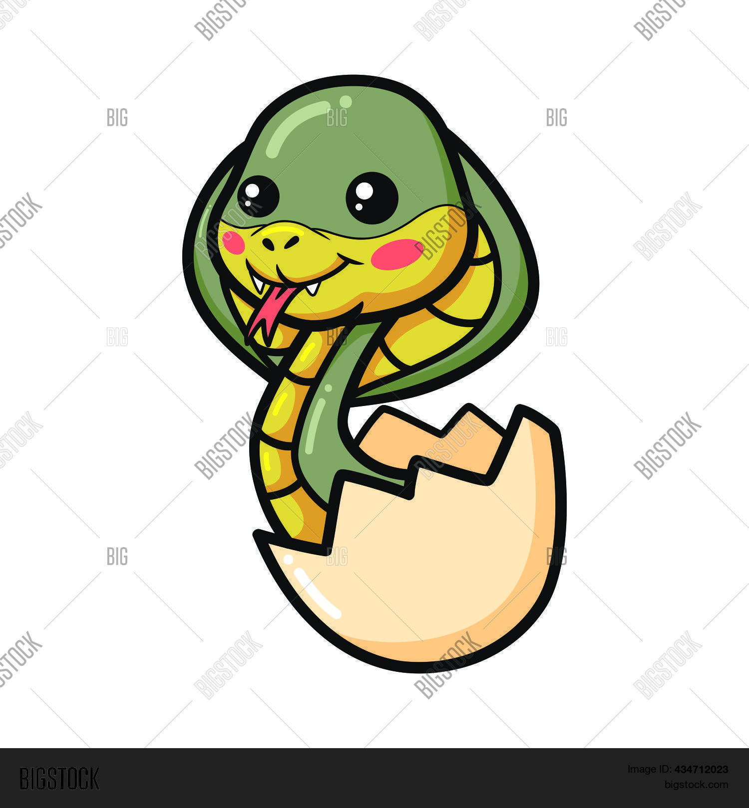 Cute Baby Snake Cartoon