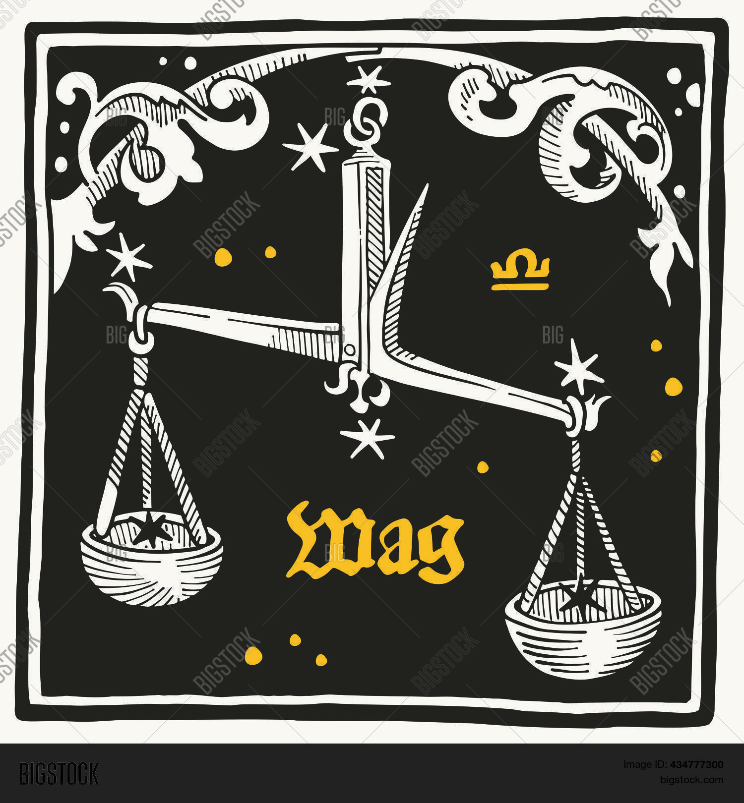 Libra Balance Zodiac Vector & Photo (Free Trial) | Bigstock